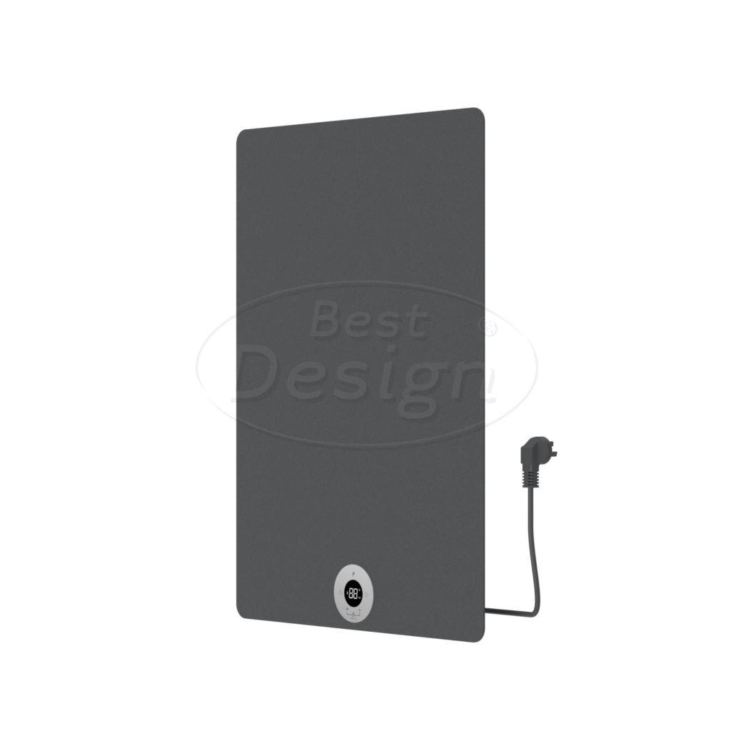 "Brenner-Concrete" Elektrische radiator Beton-Grijs 300W 700x500mm ...